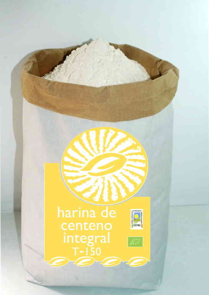 Harina de centeno integral T-150 ecológico | Farinera Roca